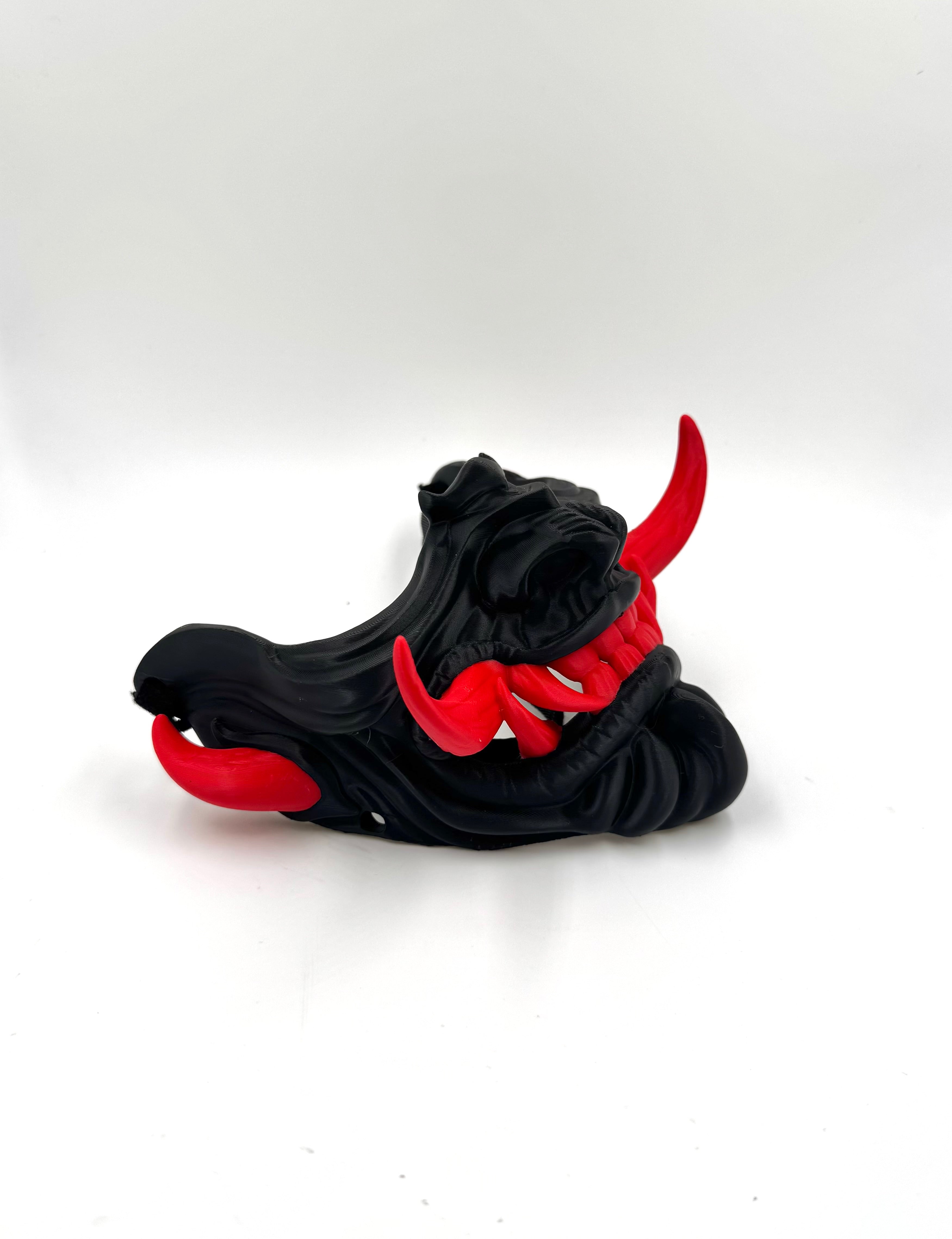 Japanese Oni Mask Lower Face Samurai Demon Half Mask for Cosplay, Samu ...