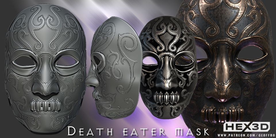 Harry Potter Deatheater Mask Cosplay Unfinished – Darkteck 3D